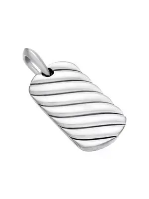David Yurman Sterling Sculpted Cable Tag