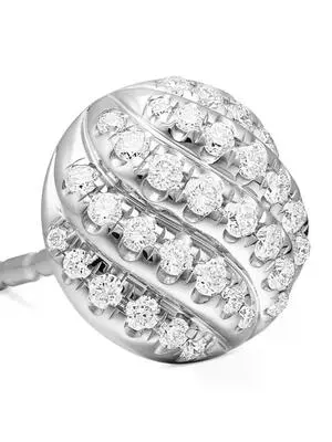 David Yurman Sculpted Cable Diamond Earrings - Silver