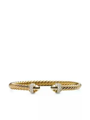 David Yurman 18kt Yellow Cable Diamond Bracelet