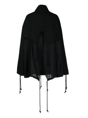 Yohji Yamamoto Panelled Drawstring Cape