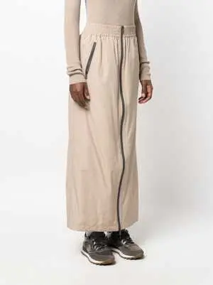 Brunello Cucinelli Two-way Zip-up Maxi Skirt - Neutrals
