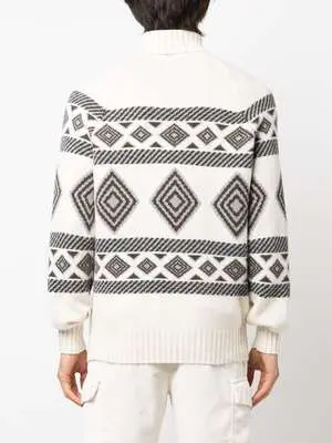 Brunello Cucinelli Patterned Intarsia Cashmere Jumper