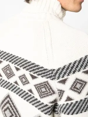 Brunello Cucinelli Patterned Intarsia Cashmere Jumper