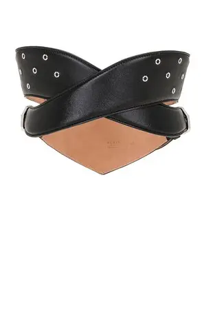 Alaïa Crossed Waist Belt - Noir
