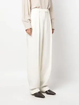 Brunello Cucinelli High-waisted Trousers - White