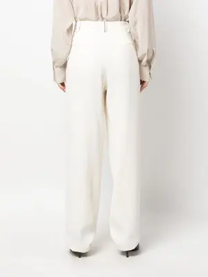 Brunello Cucinelli High-waisted Trousers - White