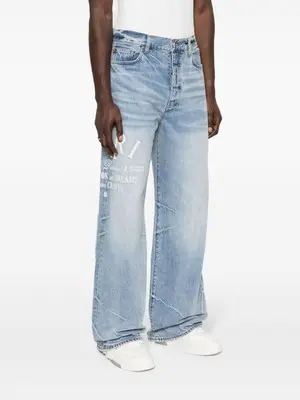 Amiri Arts District Wide-leg Jeans - Blue