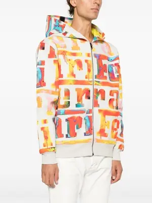 FERRARI Logo-print Zip-up Hoodie