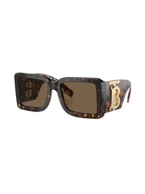 Burberry Tb-motif Square-frame Sunglasses - Brown
