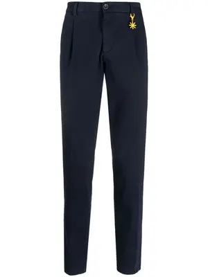 MANUEL RITZ Logo-charm Gabardine Trousers