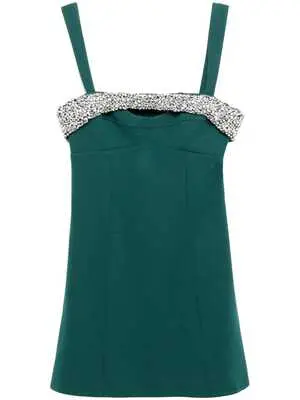 Simkhai Embellished Square Neck Mini Dress
