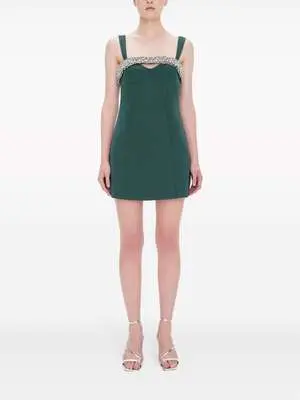 Simkhai Embellished Square Neck Mini Dress