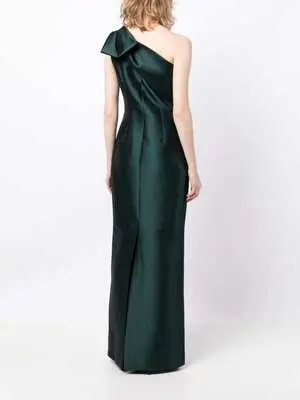Sachin & Babi Bonnie Satin-finish Gown - Green