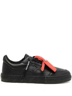 Off-White Low Vulcanized Leather Sneakers - Black