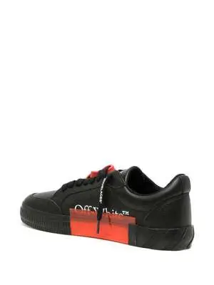 Off-White Low Vulcanized Leather Sneakers - Black