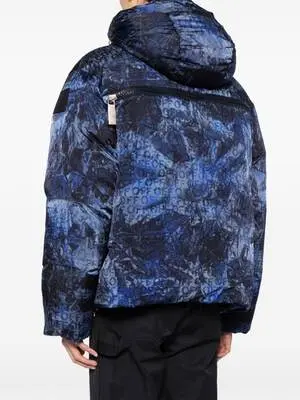 Off-White Logo-jacquard Padded Jacket - Multicolour
