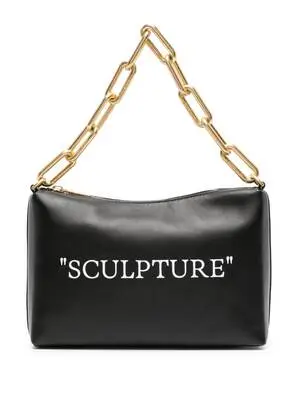 Off-White Leather Shoulder Bag - Black