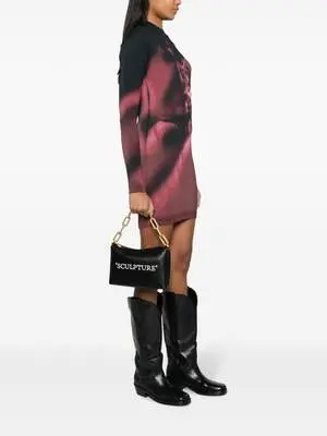 Off-White Leather Shoulder Bag - Black