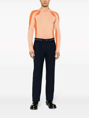 Off-White Stripe Detail Straight-leg Trousers