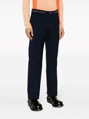 Off-White Stripe Detail Straight-leg Trousers