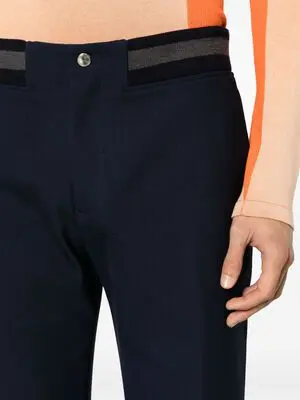 Off-White Stripe Detail Straight-leg Trousers