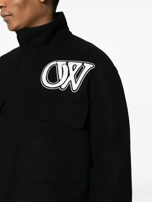 Off-White Varsity Wool-blend Jacket - Black