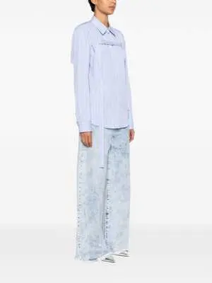 Off-White Buckled Cut-out Cotton Shirt