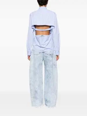 Off-White Buckled Cut-out Cotton Shirt
