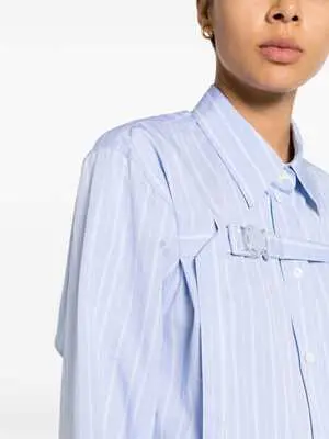Off-White Buckled Cut-out Cotton Shirt