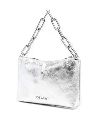 Off-White Leather Shoulder Bag - Silver