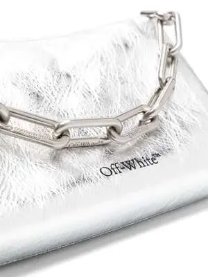Off-White Leather Shoulder Bag - Silver