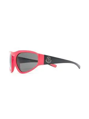 Moncler Geometric-frame Sunglasses - Red