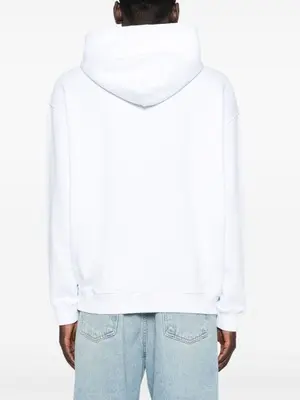 COUNTY OF MILAN Embroidered Cross Logo Hoodie - White