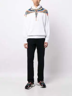 COUNTY OF MILAN Marcelo Burlon Wings-print Cotton Hoodie