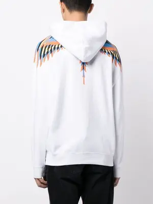 COUNTY OF MILAN Marcelo Burlon Wings-print Cotton Hoodie