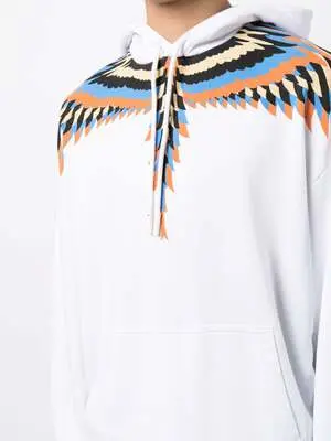 COUNTY OF MILAN Marcelo Burlon Wings-print Cotton Hoodie