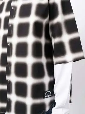 COUNTY OF MILAN Blurred-check Layered Shirt