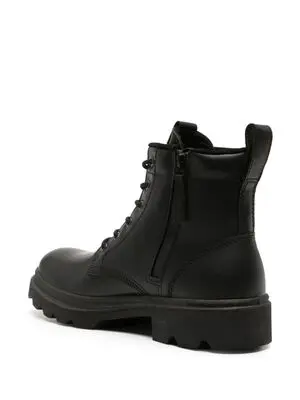 Ecco Grainer Logo-embossed Leather Boots