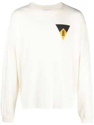 Rhude Logo-print Cotton Jumper - White