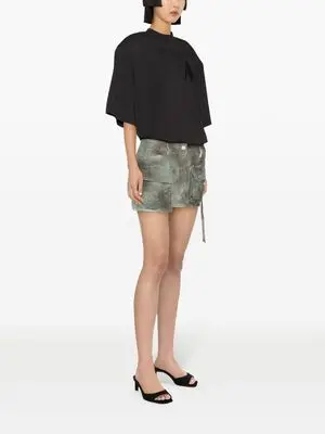 Attico Camouflage-pattern Cargo Miniskirt - Green