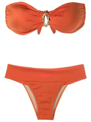 BRIGITTE Strapless Bikini Set - Orange