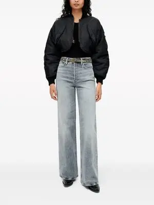 RE/DONE Logo-patch Wide-leg Jeans