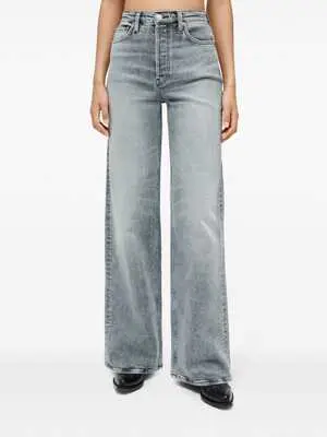 RE/DONE Logo-patch Wide-leg Jeans