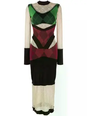 Marine Serre Sweater Dress Day Dresses