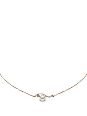 Yoko London 18kt Rose Gold Pearl And Diamond Necklace - Pink