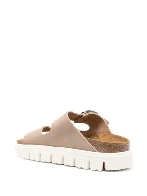 BIRKENSTOCK Arizona Chunky Buckle Slides - Neutrals