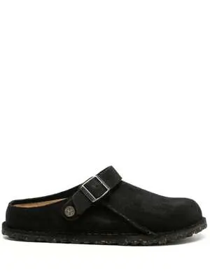 BIRKENSTOCK Lutry Suede Clogs - Black