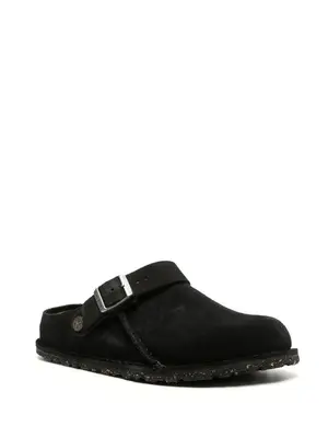 BIRKENSTOCK Lutry Suede Clogs - Black