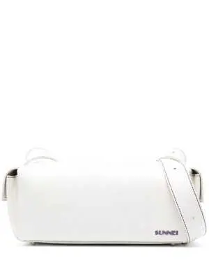 Sunnei Labauletto Leather Shoulder Bag - White