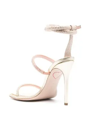 SOPHIA WEBSTER Callista 110mm Leather Sandals - Gold